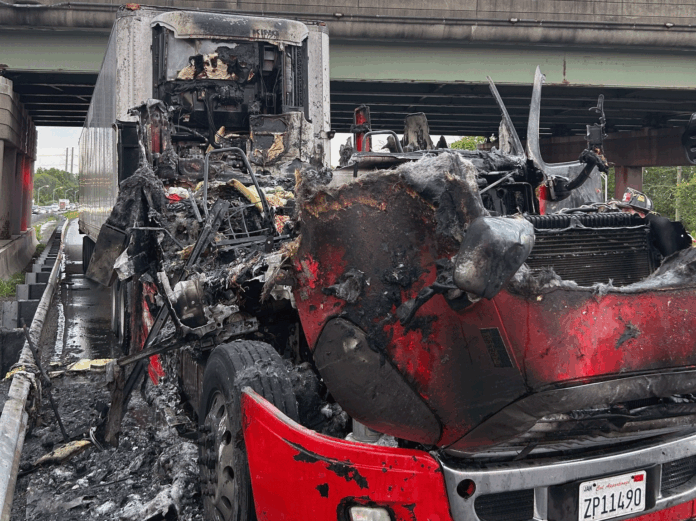 Tractor Trailer Fire on Route 80 Extinguished by Parsippany-Troy Hills ...